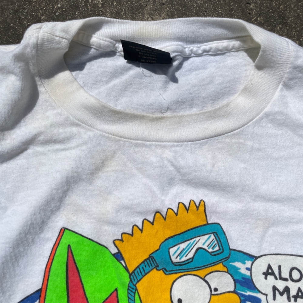 Vintage 1990 Changes The Simpsons Bart Hawaii Size Xl - Gem